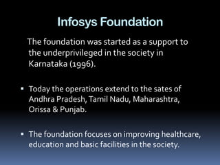 Infosys-corporate social responsibility | PPTX