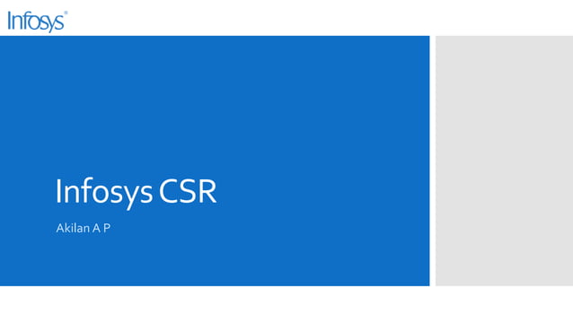 Infosys csr | PPTX