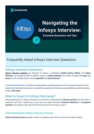 Infosys Interview Questions By ScholarHat | PDF