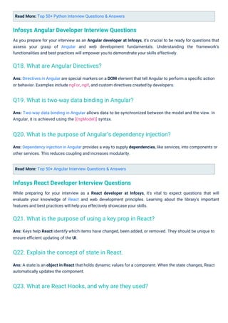 Infosys Interview Questions By ScholarHat | PDF