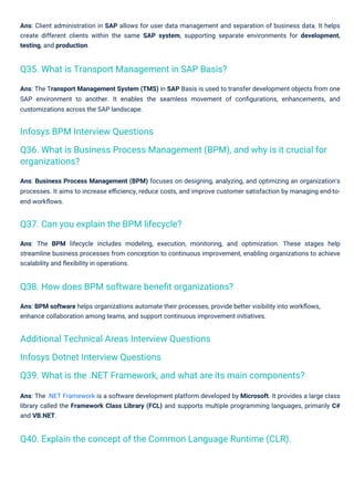 Infosys Interview Questions By ScholarHat | PDF