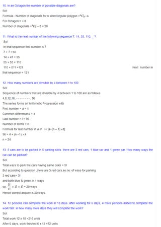 Infosys papers Aptitude Preparation | PDF