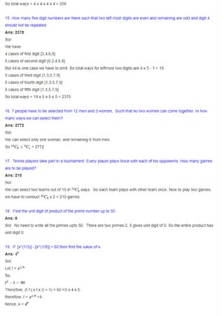 Infosys papers Aptitude Preparation | PDF