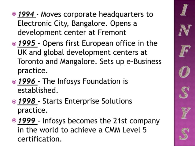 Infosys ppt. | PPTX | Information Services Industry | Industries