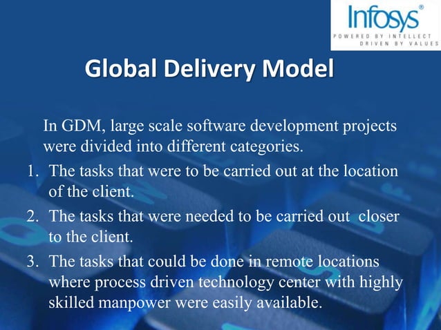 Infosys’ global delivery model | PPTX | Business | Business and Finance