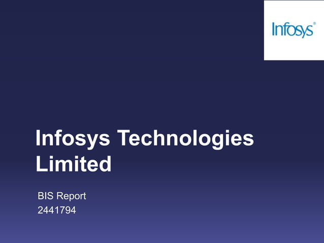 Infosys technologies limited | PPTX