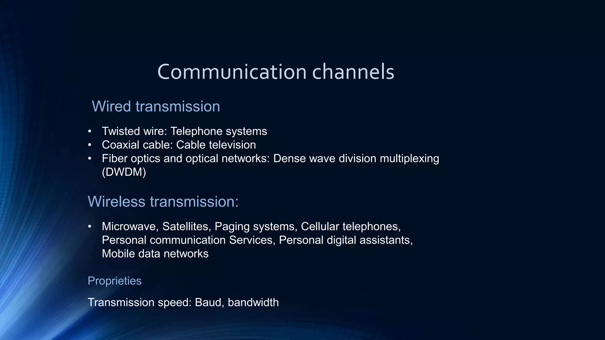 Telecommunication and networks | PPT