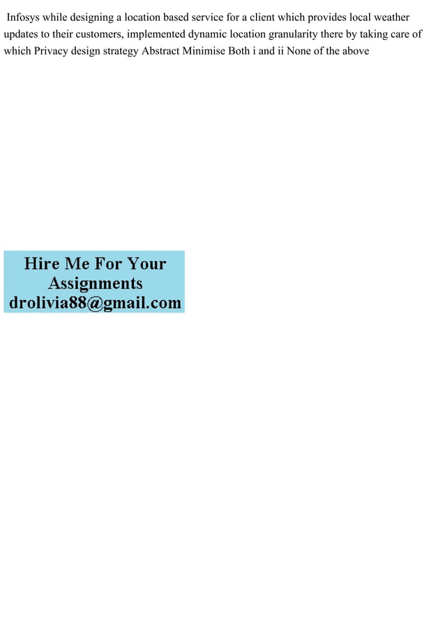 Infosys while designing a location based service for a client which p.pdf