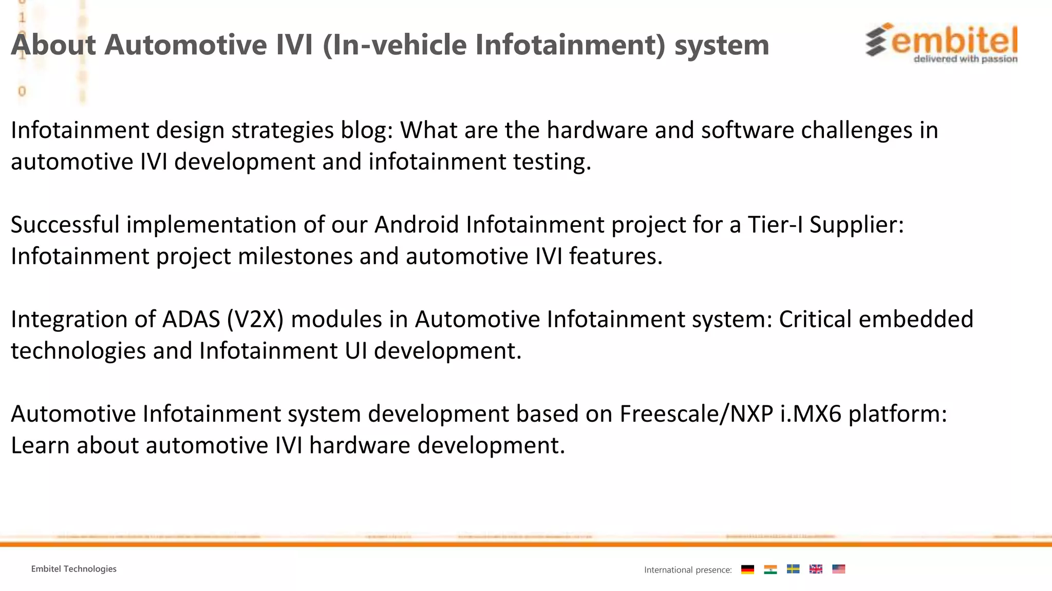 What is IVI (In Vehicle Infotainment)? | PPTX
