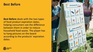 "Sincerely, Food" food waste–themed infotainment games | PPTX