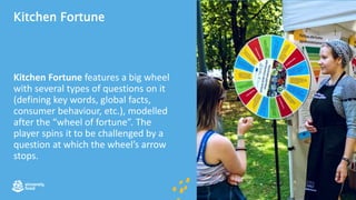 "Sincerely, Food" food waste–themed infotainment games | PPTX