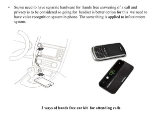 Infotainment system of car | PPTX