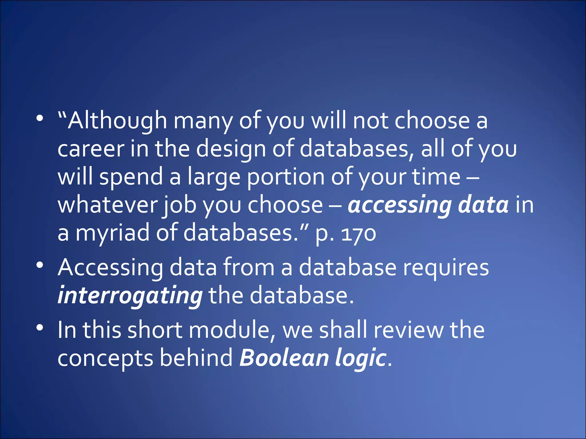 Infote boolean logic review | PPT