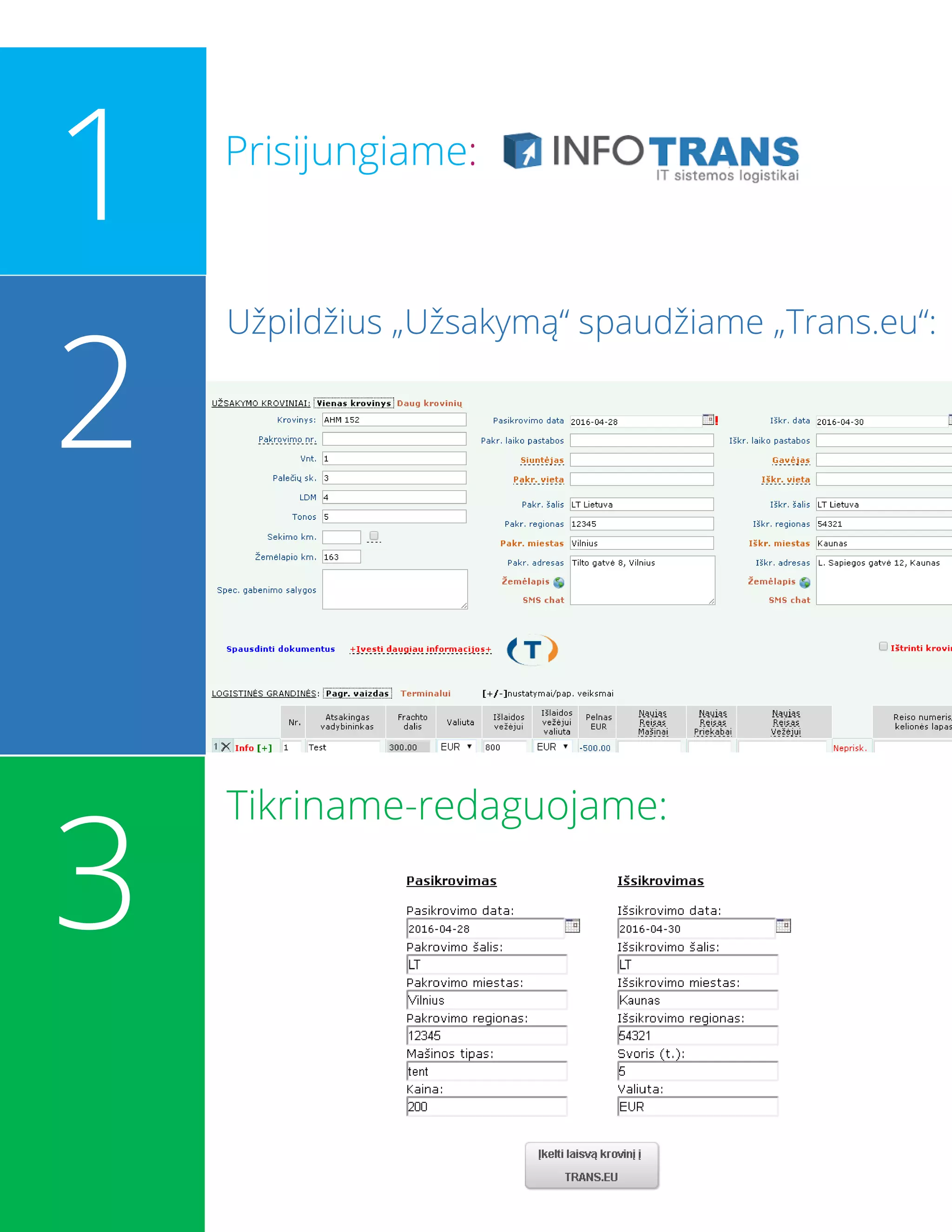 Infotrans sujungimas su Trans.eu | Free download
