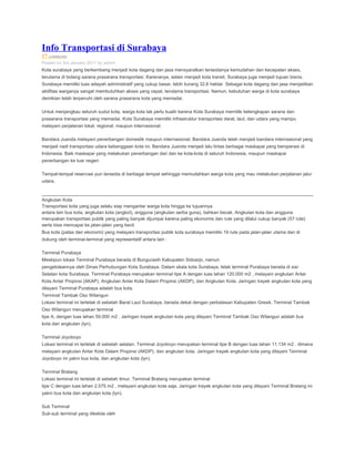 Info transportasi di surabaya | PDF