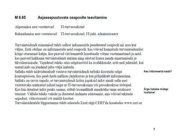 Infoturbe juhtimise süsteem ja turvajuht | PPT