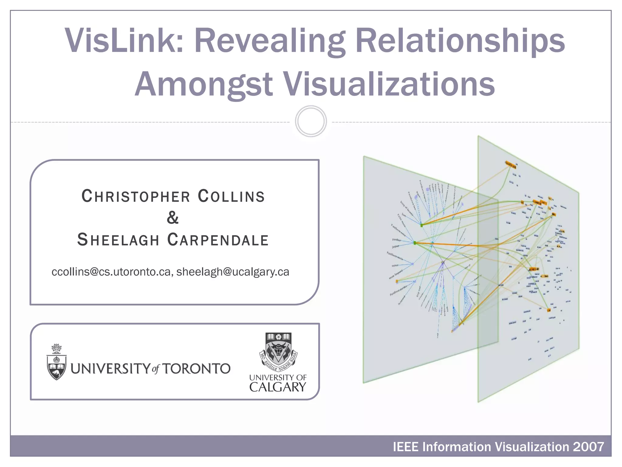 VisLink: Revealing Relationships Amongst Visualizations | PDF