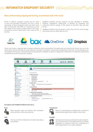 Infowatch endpoint security | PDF