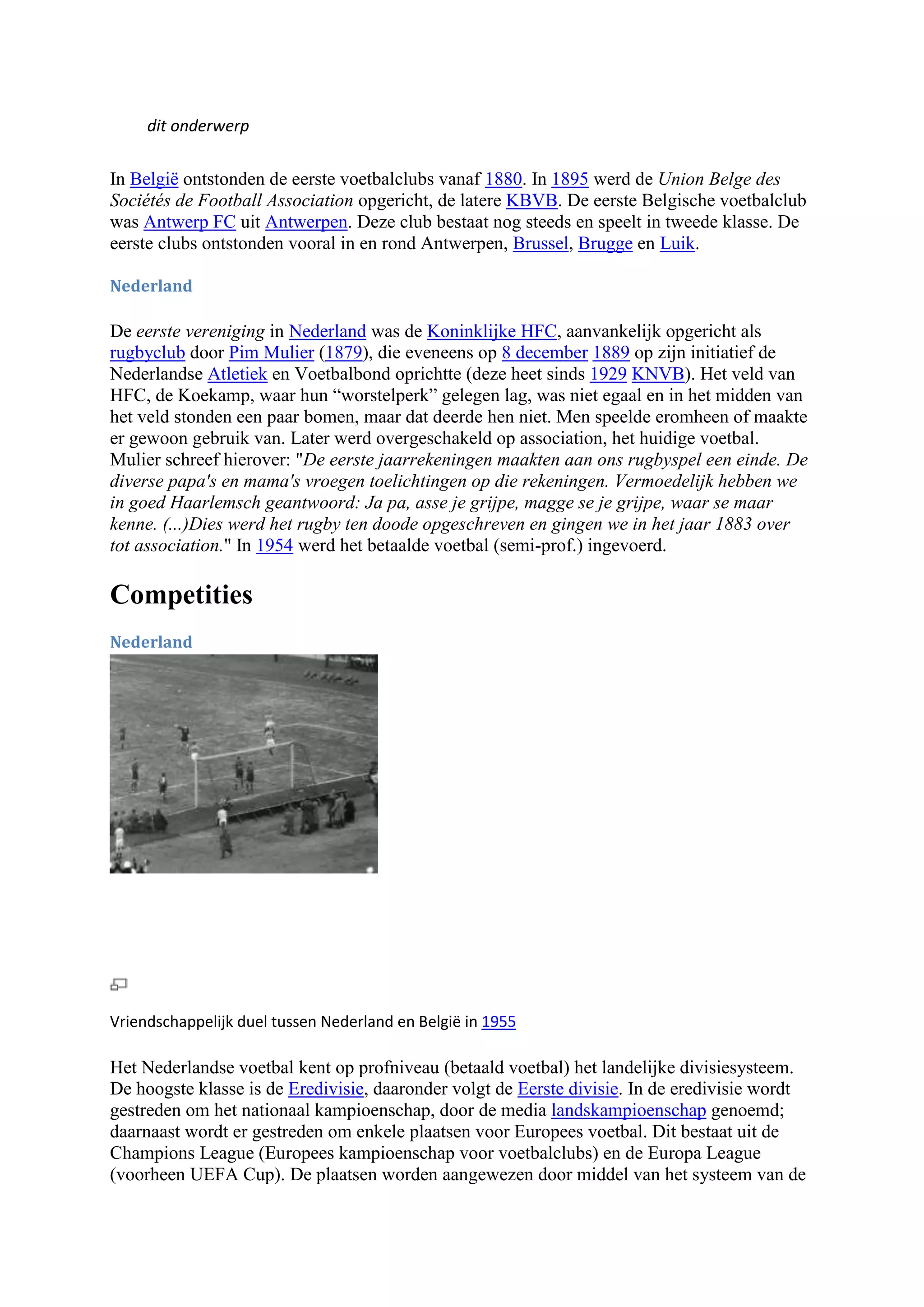 Info werkstuk voetbal | DOCX
