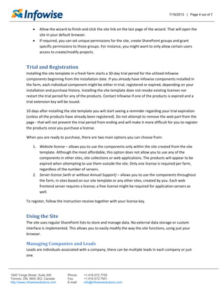 Infowise lead management system solution user guide | PDF