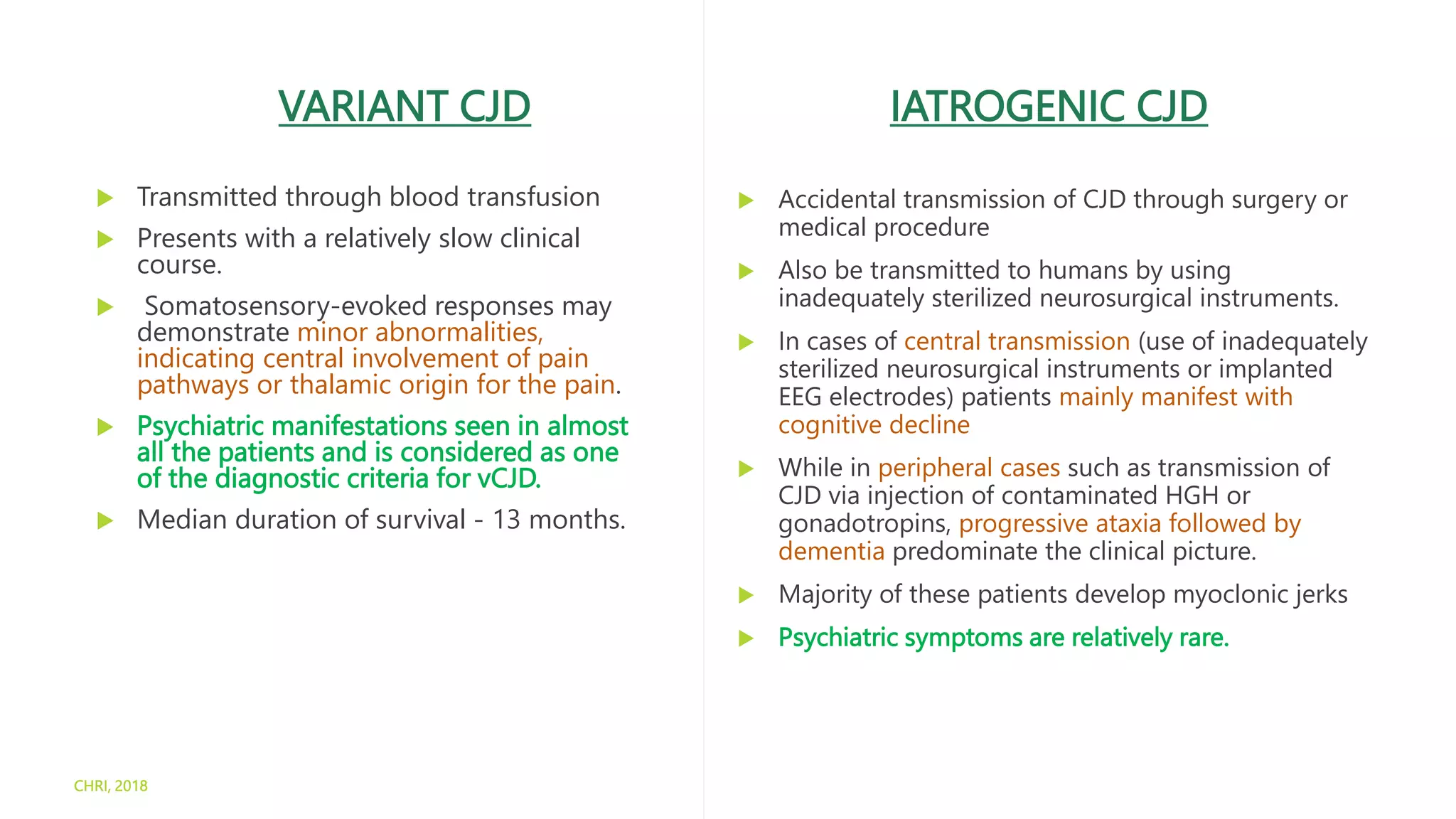 Neuropsychiatric manifestations of other infectious and Prion diseases ...