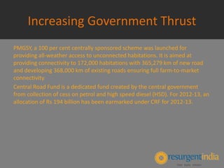 Infrastructure Finance – Building for Growth - ROADS & HIGHWAYS - Factor Driving the Growth ...