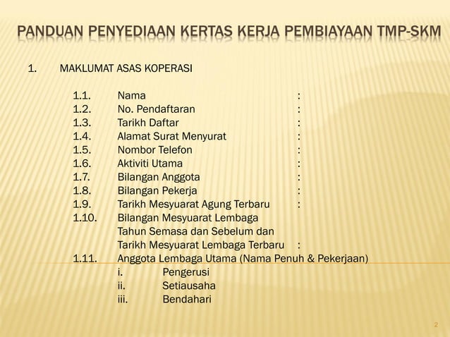 Infra rancangan perniagaan ( format skm ) | PPT