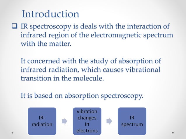 Infra red spectroscopy. | PPT