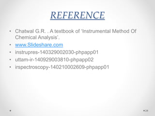 Infra red spectroscopy. | PPT