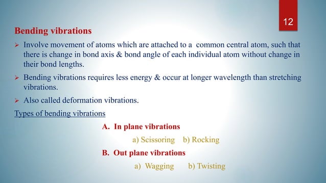 IR - Spectroscopy, theory, modes of vibration and sample handling. by ...