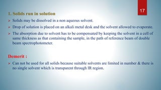 IR - Spectroscopy, theory, modes of vibration and sample handling. by ...