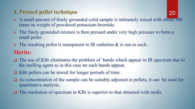 IR - Spectroscopy, theory, modes of vibration and sample handling. by ...