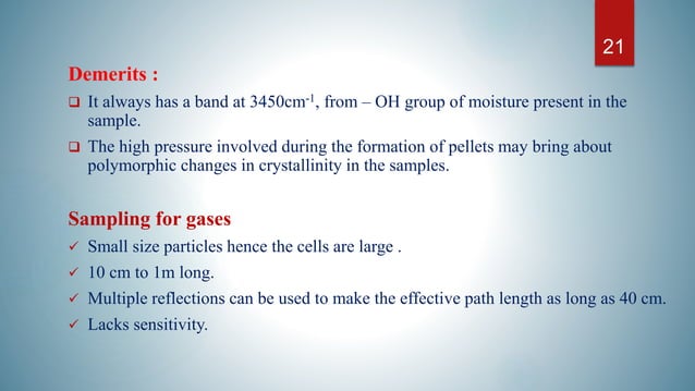 IR - Spectroscopy, theory, modes of vibration and sample handling. by ...