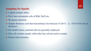 IR - Spectroscopy, theory, modes of vibration and sample handling. by ...