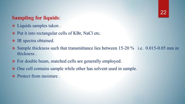 IR - Spectroscopy, theory, modes of vibration and sample handling. by ...