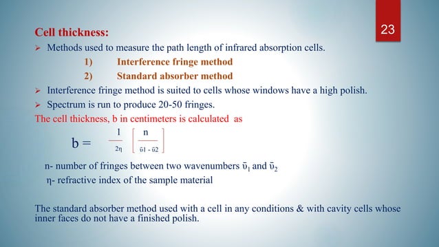 IR - Spectroscopy, theory, modes of vibration and sample handling. by ...