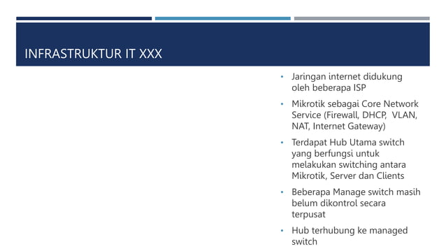 Infrastructure pada jaringan perusahaan- | PPTX