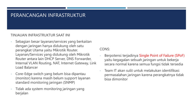 Infrastructure pada jaringan perusahaan- | PPTX