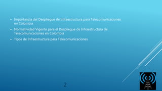 Infraestructura para telecomunicaciones | PPTX
