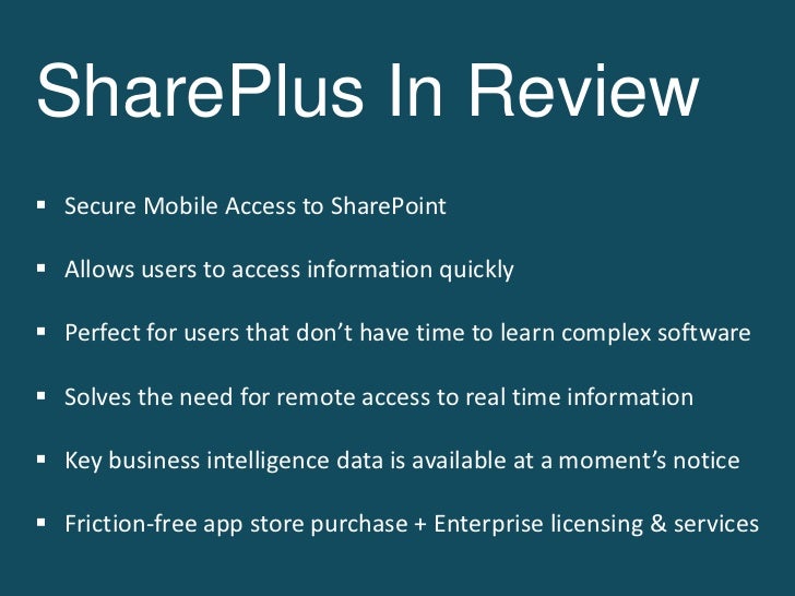Infragistics SharePlus - Securely Access Your Mobile Assets