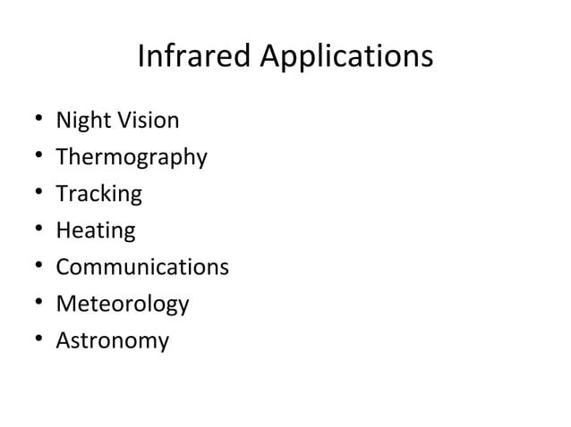 Infrared Transmission | PPT | Science