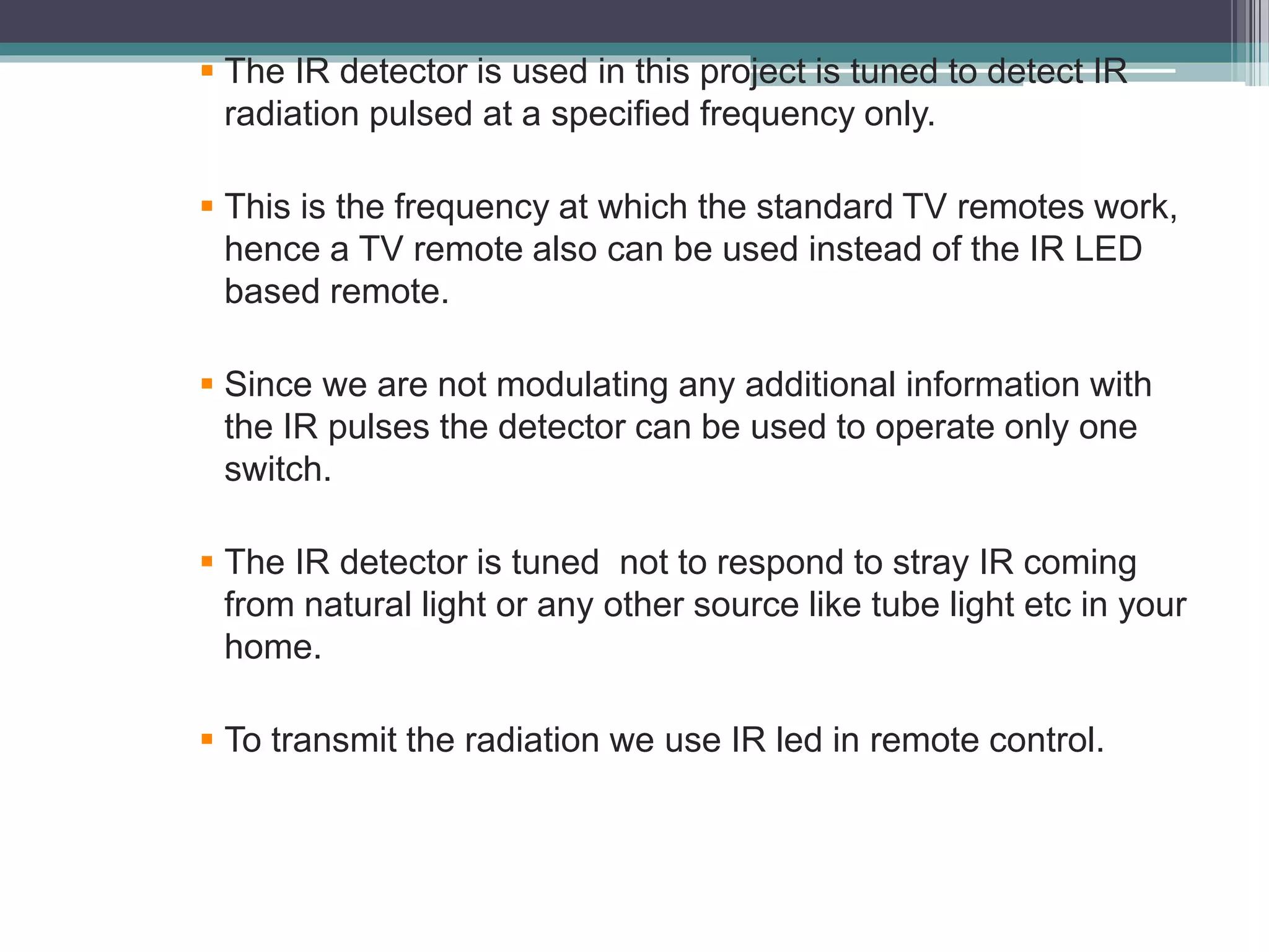 Infrared Remote Control Switch Pptx