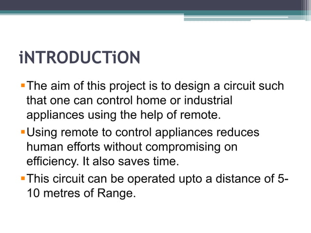 Infrared Remote Control Switch | PPTX