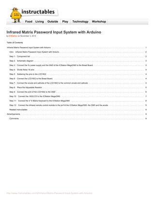 Infrared matrix-password-input-system-with-arduino | PDF | Computer Peripherals | Computing