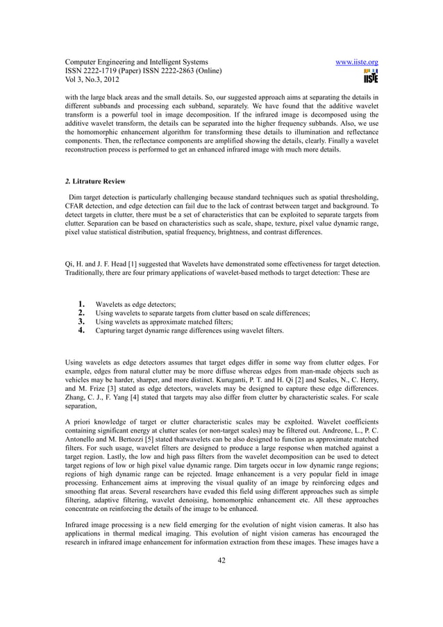 Infrared image enhancement using wavelet transform | PDF
