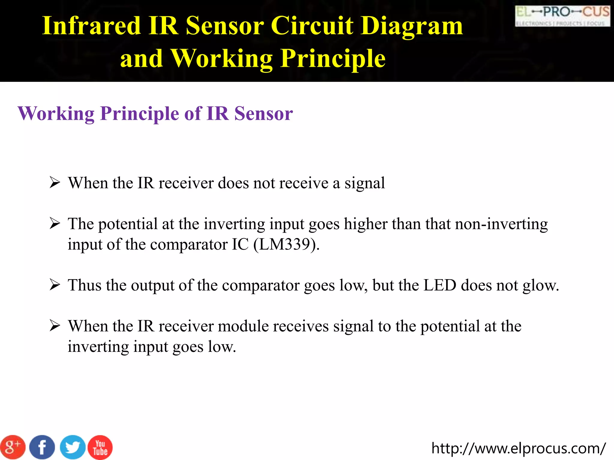 Infrared IR Sensor Circuit Diagram and Working Principle | PPTX ...