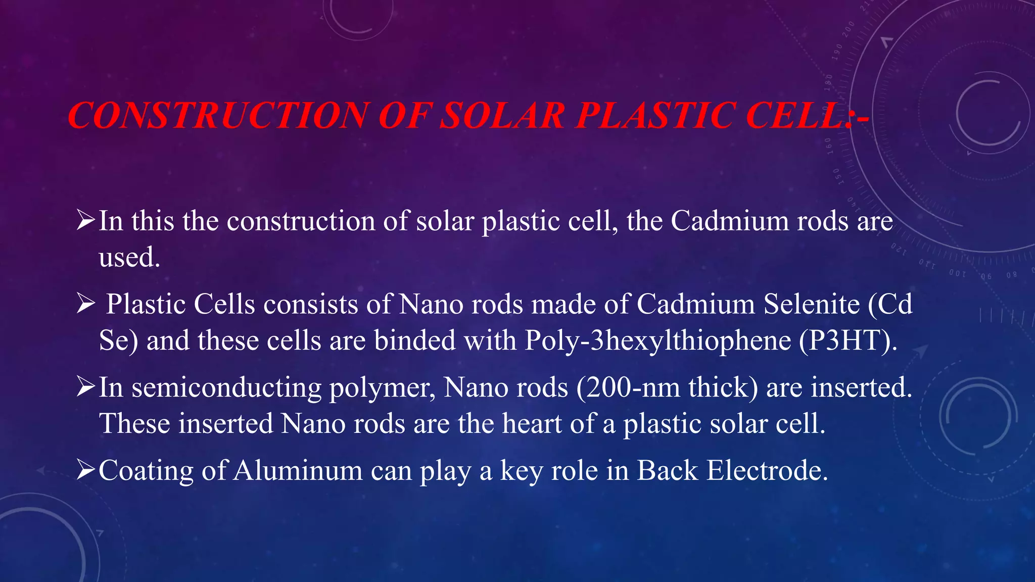 Infrared plastic solar cell | PPTX