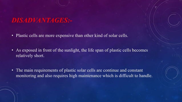 Infrared plastic solar cell | PPTX | Chemistry | Science