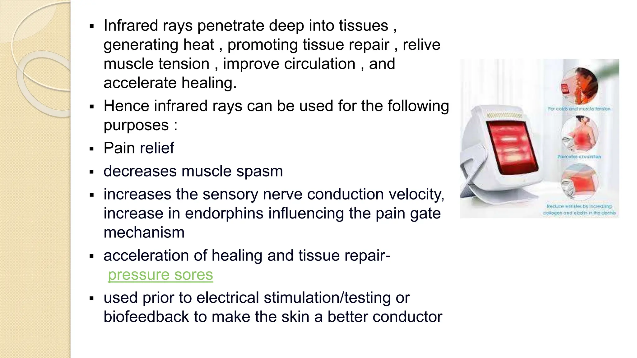 Infrared Radiation for Physiotherapy.pptx
