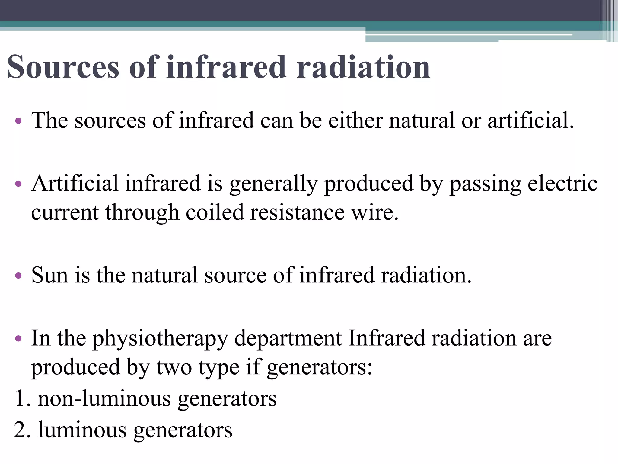 Infrared radiation (irr) | PPTX